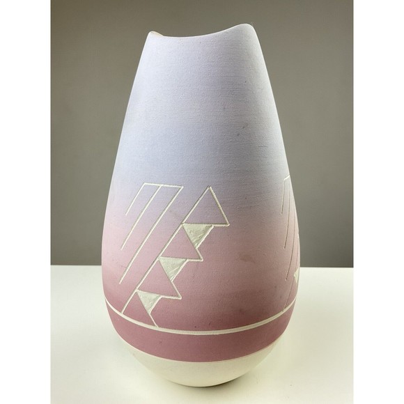 Accents | Native American Sioux Pottery Vase Pastel Colors Decor Signed ...